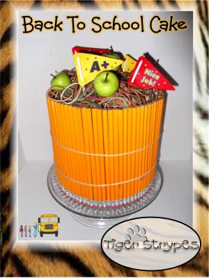 How to Make "Back to School Cake" #TigerStrypesBlog