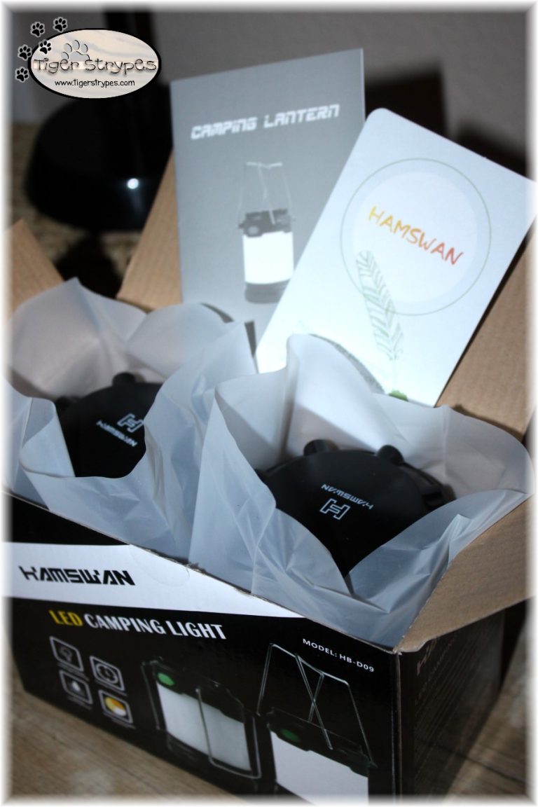 HAMSWAN HB-09 Portable Camping Lantern Review #TigerStrypesBlog