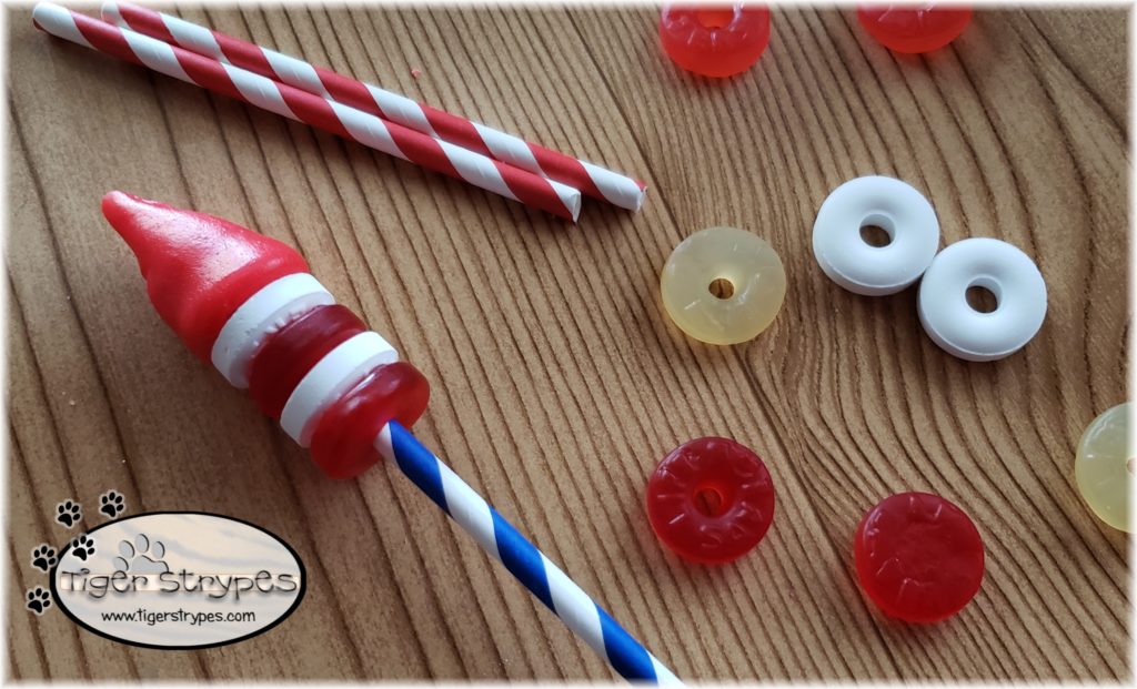 Make Some 4th of July Candy Rockets #TigerStrypesBlog