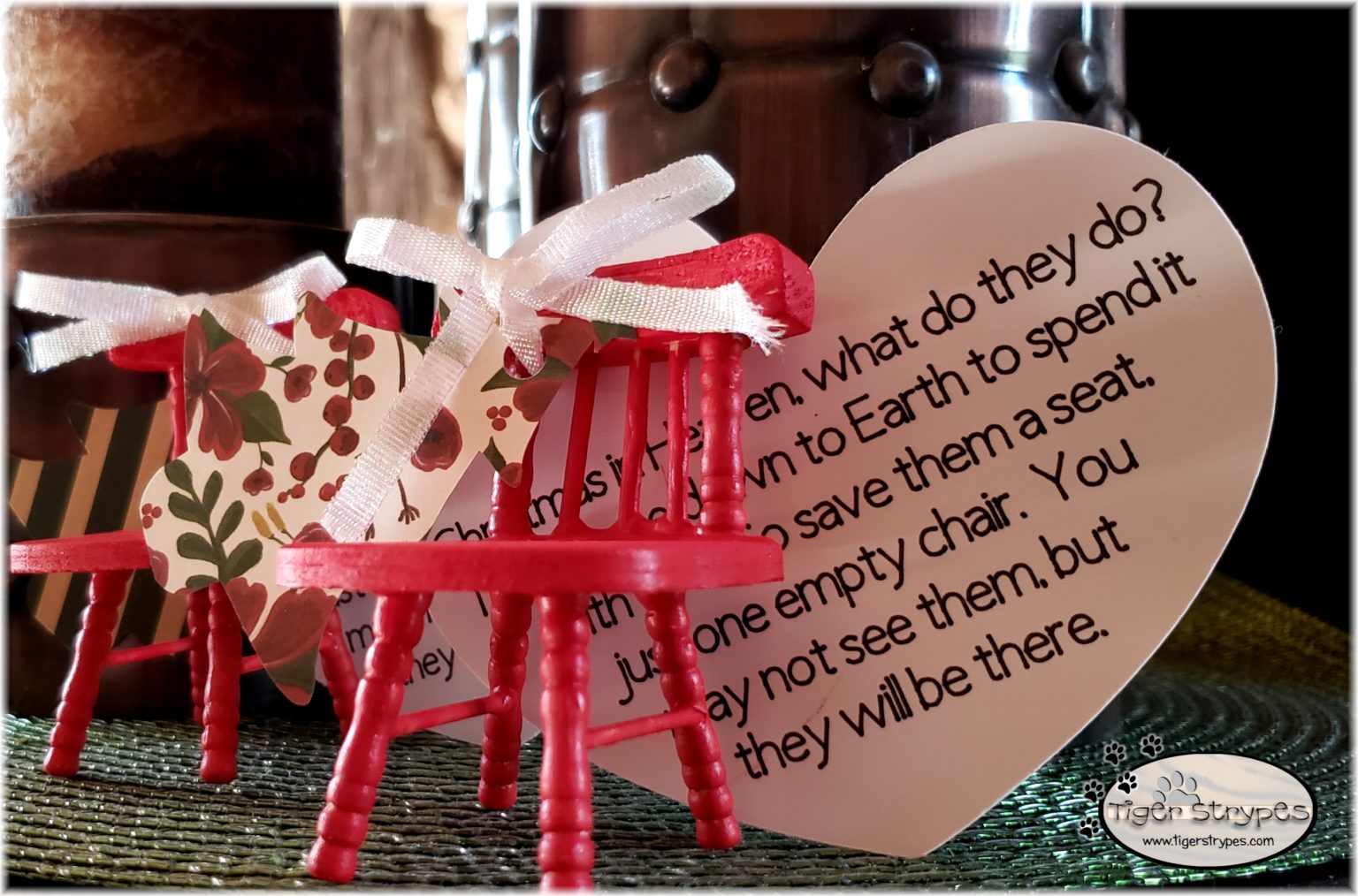 Christmas Memory Chair Ornament #TigerStrypesBlog