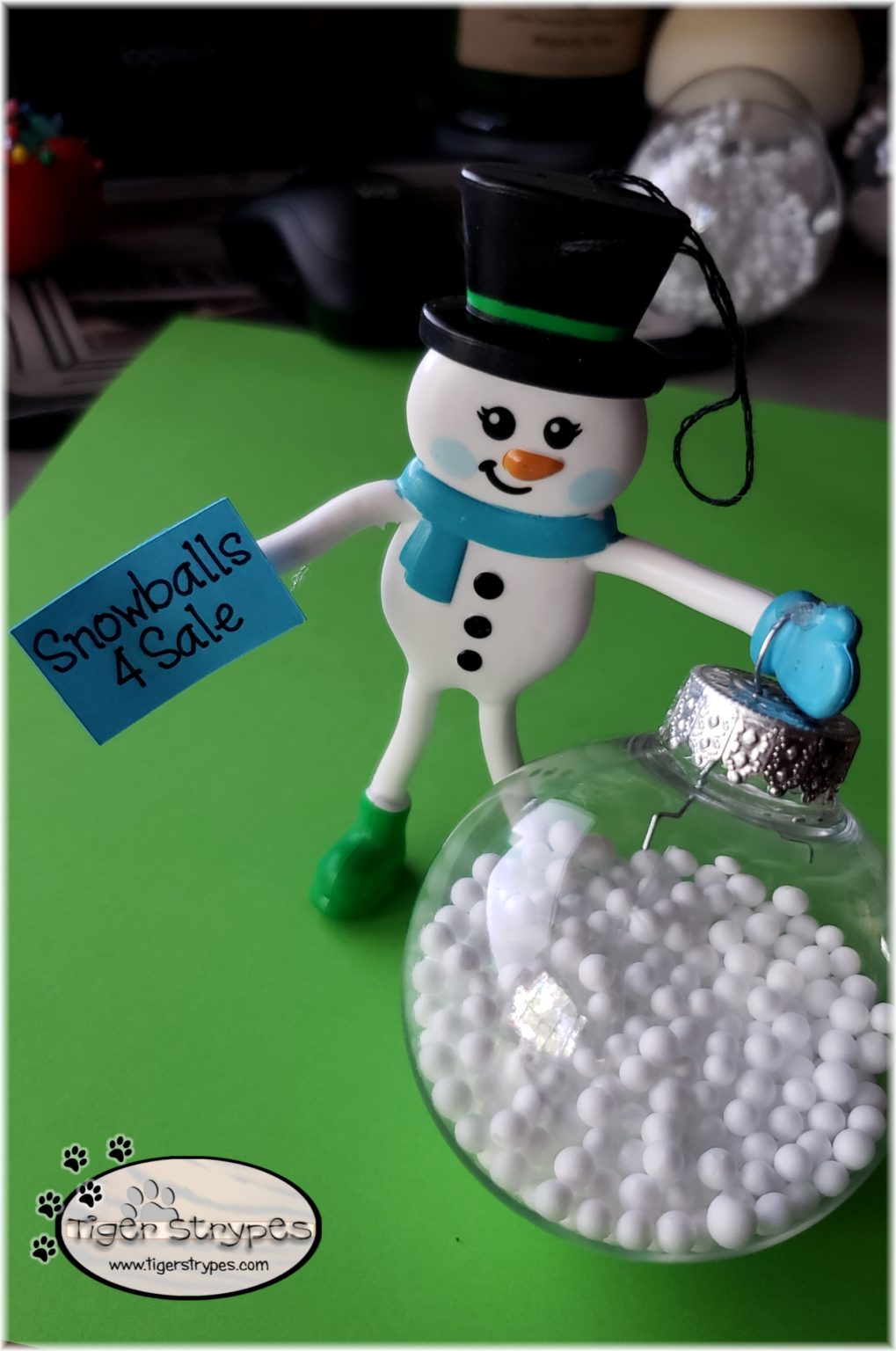 Snowmen Selling Snowballs Craft #TigerStrypesBlog