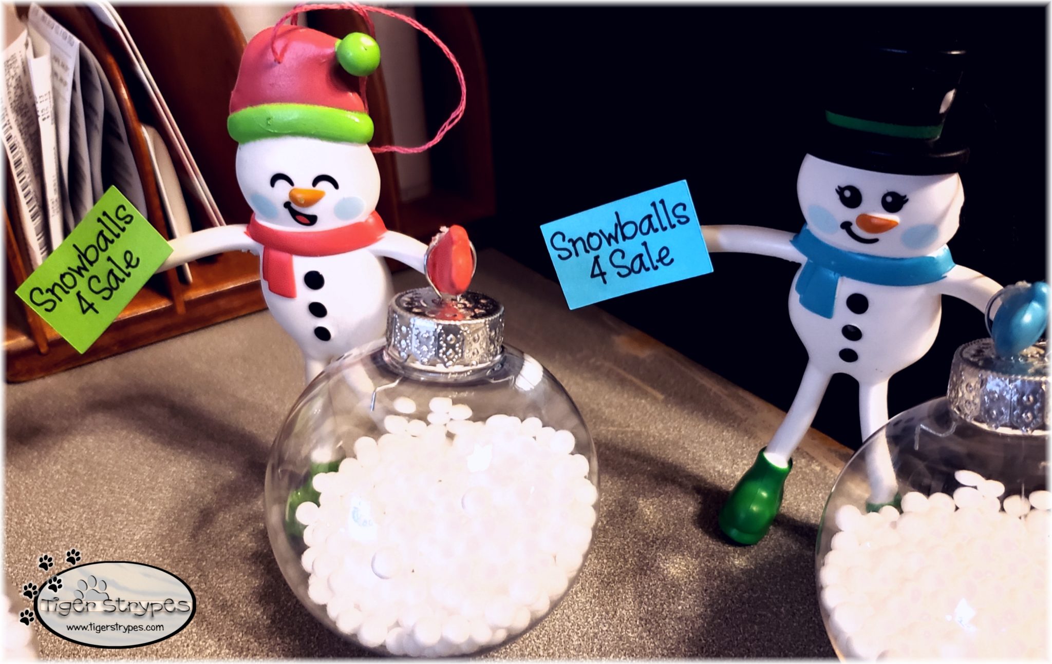 Snowmen Selling Snowballs Craft #TigerStrypesBlog