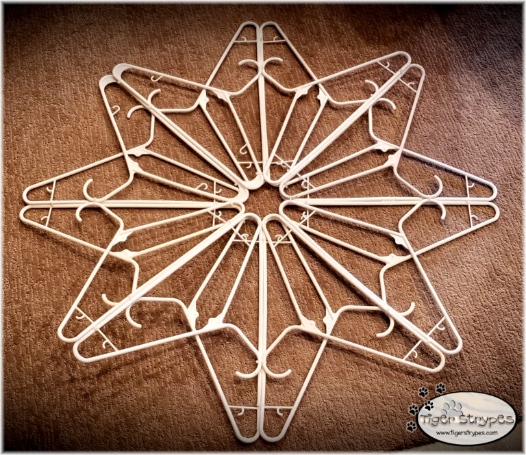 Clothes Hanger Snowflake Craft #TigerStrypesBlog