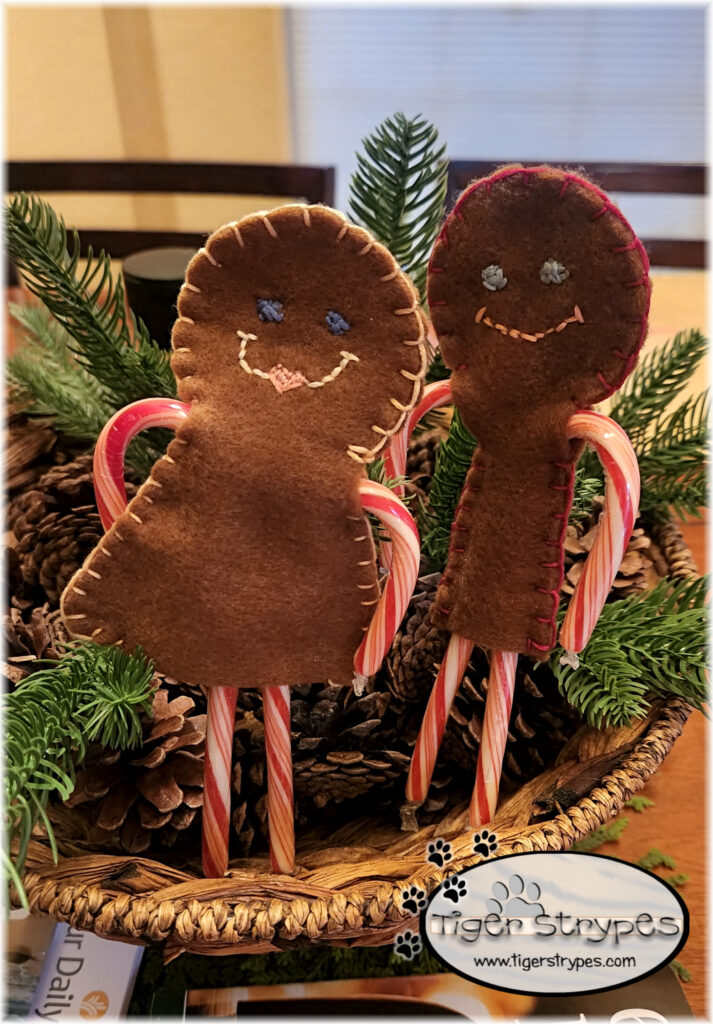 Gingerbread Candy Cane Couple (DIY/Craft) #TigerStrypesBlog